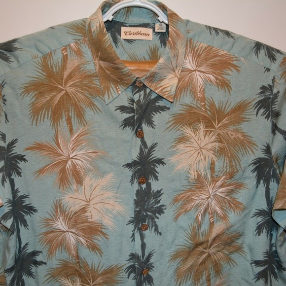 Caribbean | Shirts | Caribbean Hawaiianstyle Floral Mens Shirt Sz Xl ...